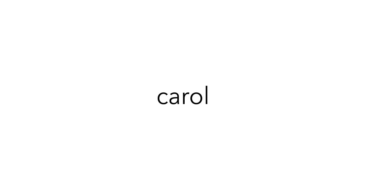carol – carol ONLINE STORE